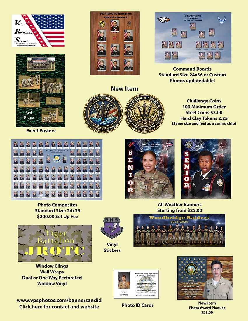 Custom JROTC Banners and Photo ID